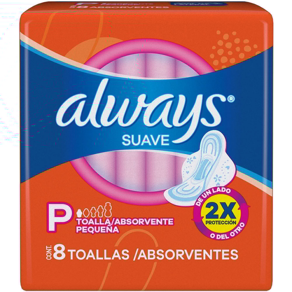 Absorvente Always Super Proteção Suave Com Abas 8 unidades - Destro