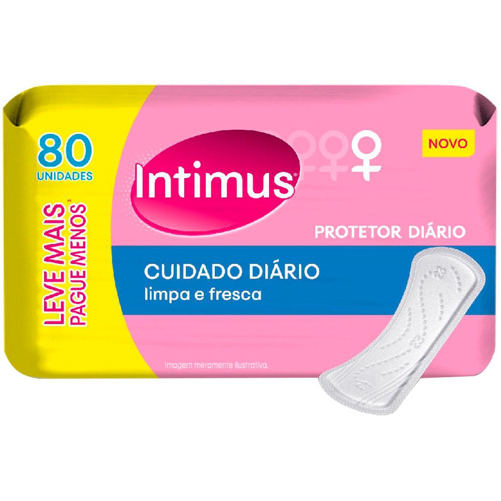 Absorvente Intimus Cuidado Diário 80 Unidades Promocional - Destro
