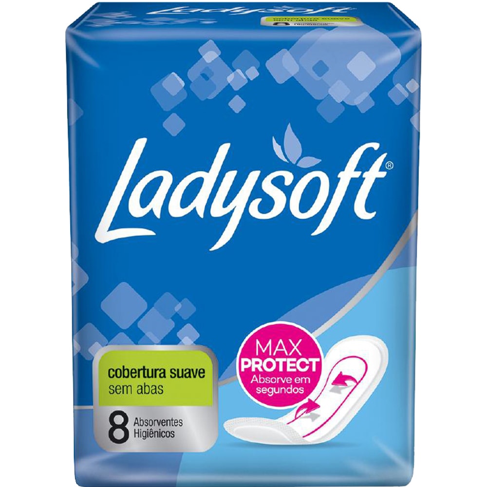 Absorvente Ladysoft Suave Sem Abas 8 unidades - Destro
