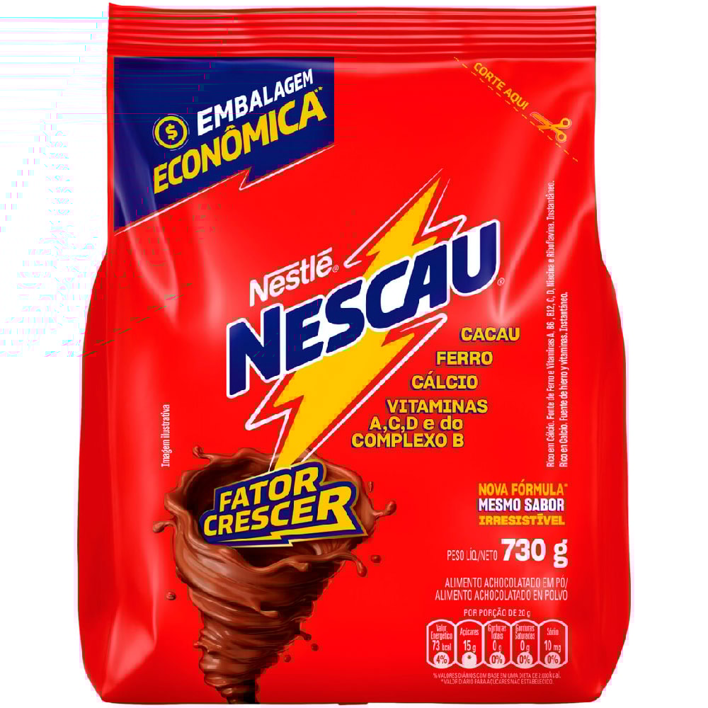 Achocolatado em Pó Nescau Sachet 730g - Destro
