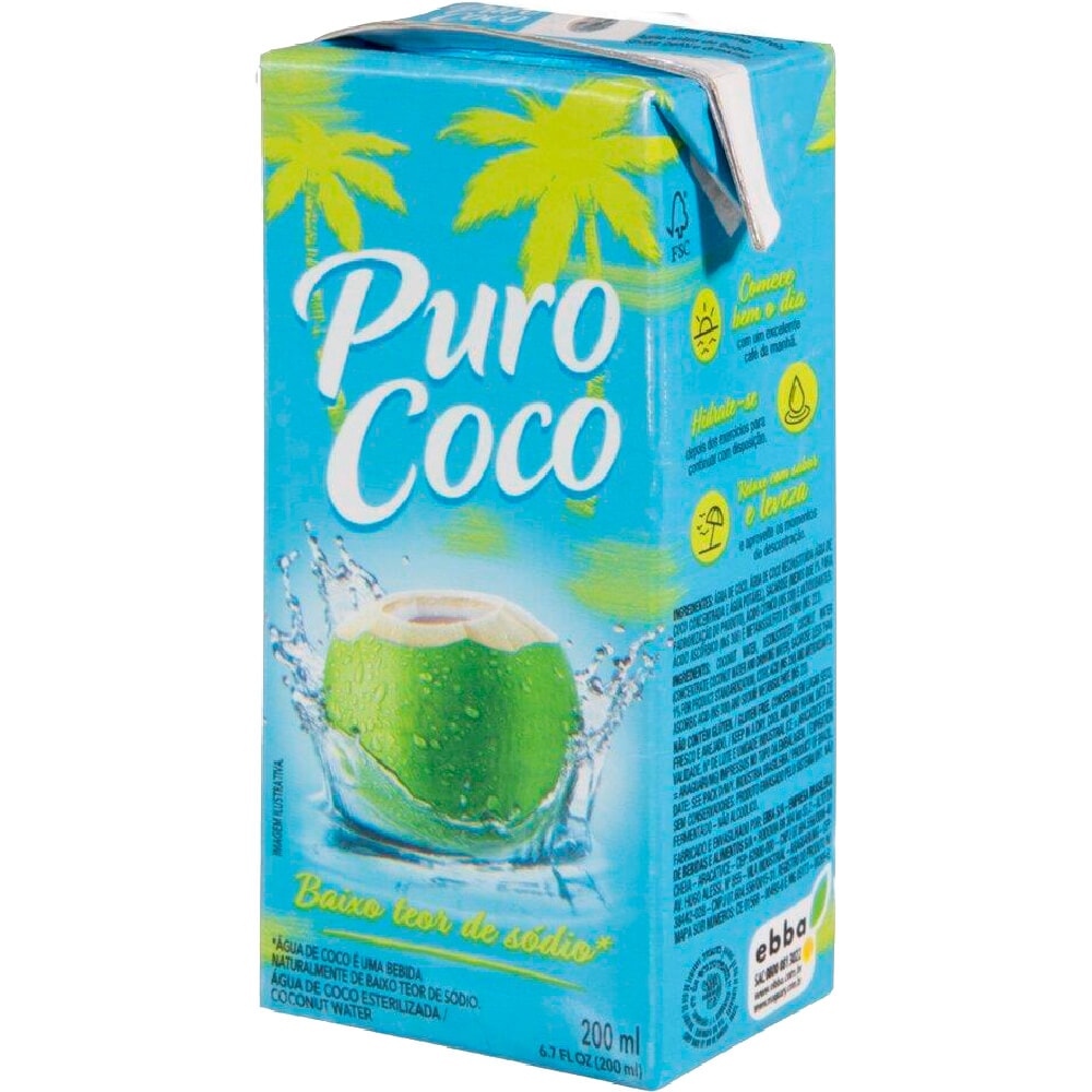 Água De Coco Puro Coco 200ml - Destro