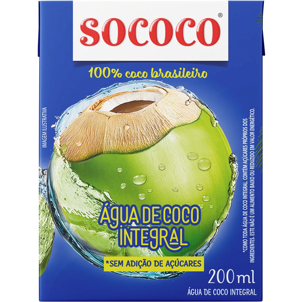 Água de Coco Sococo Natural 200ml - Destro