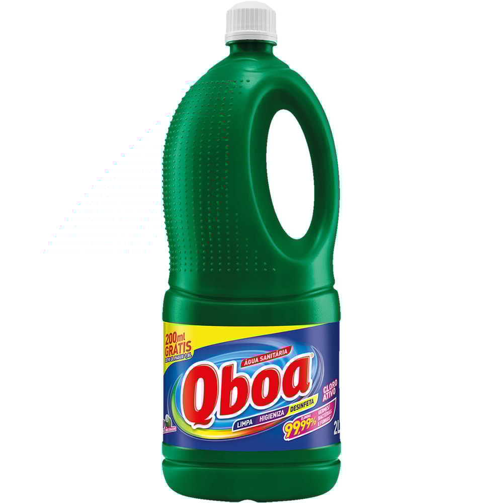 Água Sanitária Qboa Cloro Ativo Leve 2L Pague 1,8L - Destro