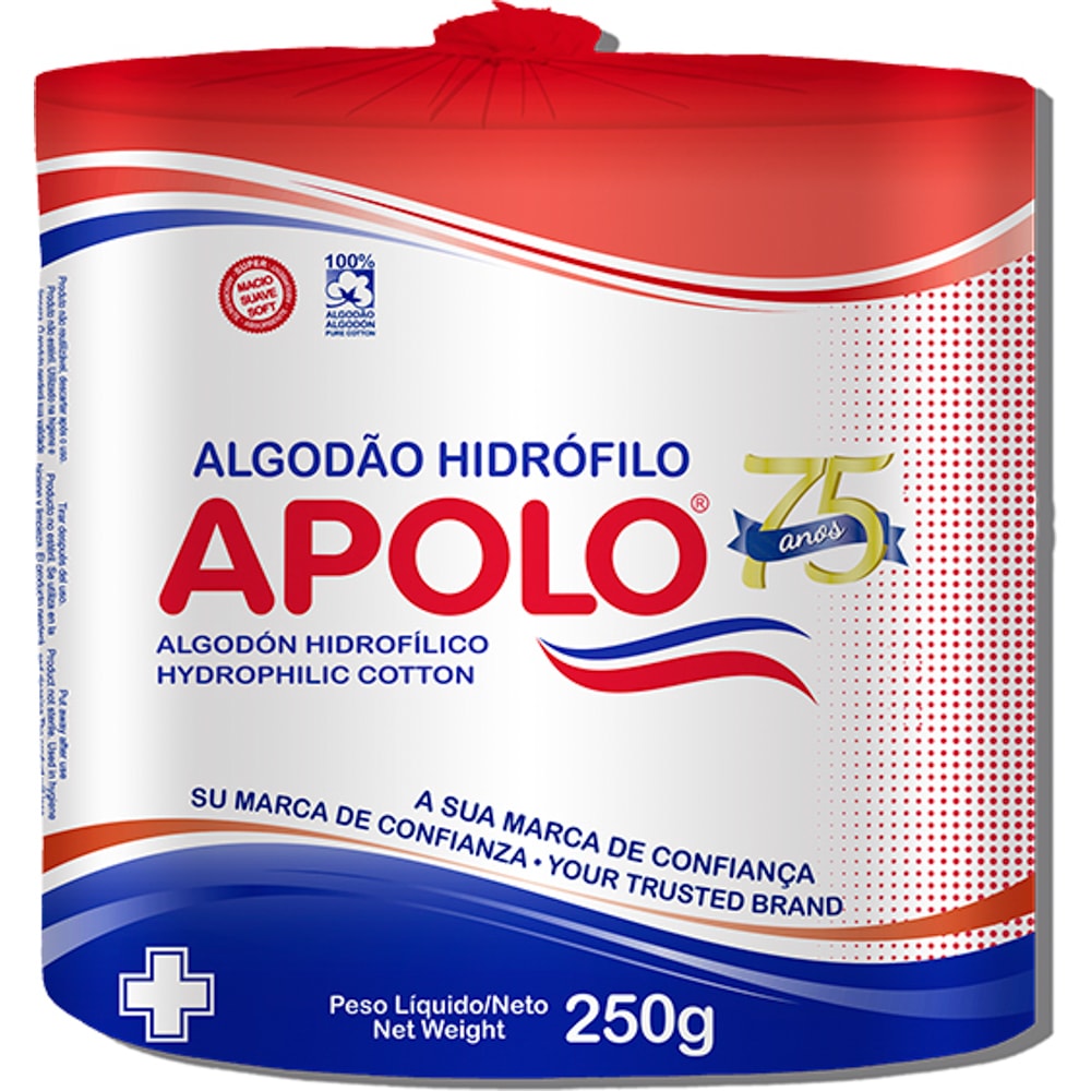 Algodão Hidrófilo Apolo Rolo 250g - Destro