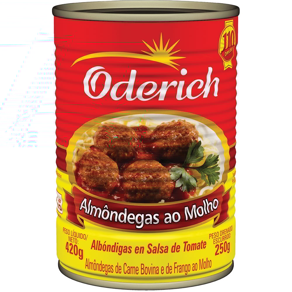 Almondega Ao Molho Oderich Enlatada 420g - Destro