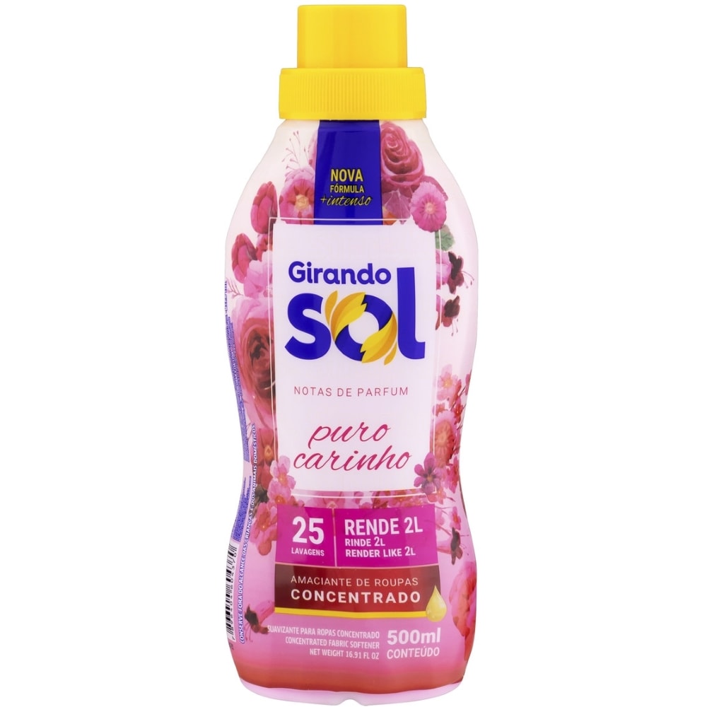 Amaciante Concentrado Girando Sol Rosa 500ml - Destro