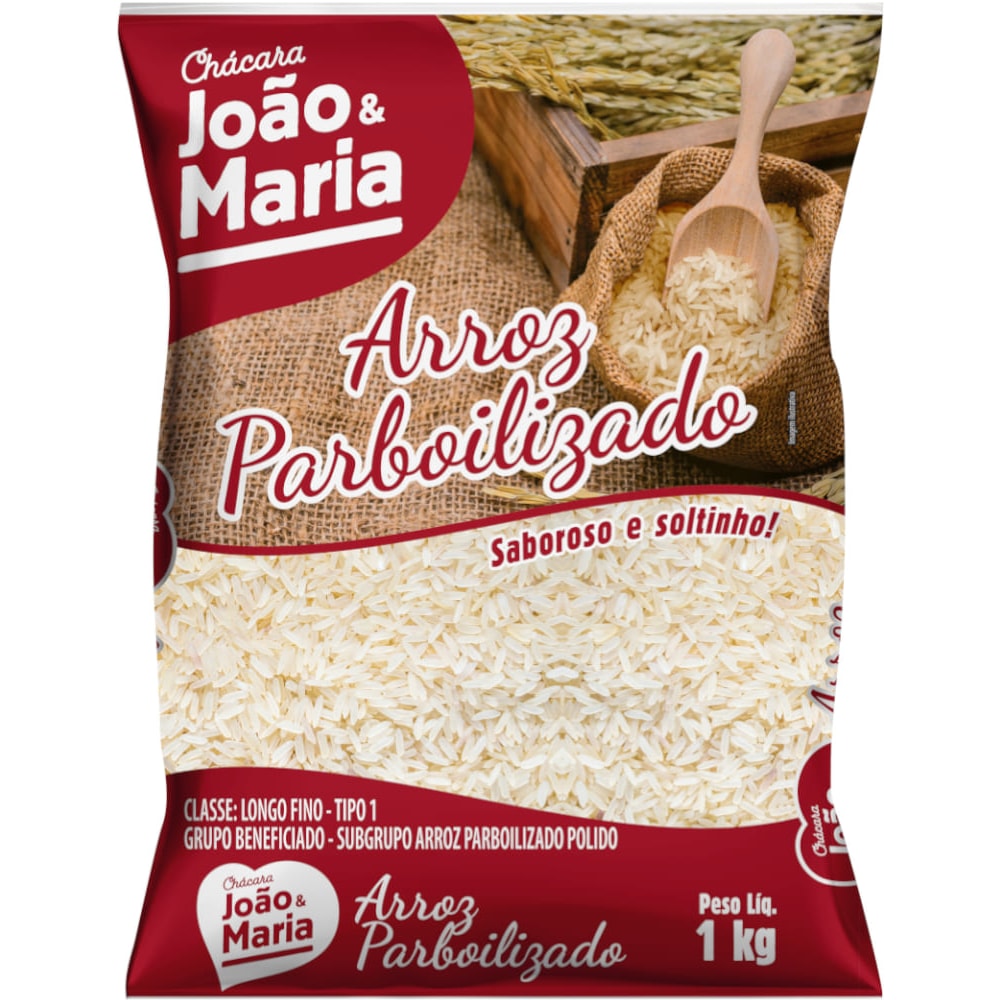 Arroz Parboilizado Chácara João E Maria Longo Fino Tipo 1 1kg - Destro