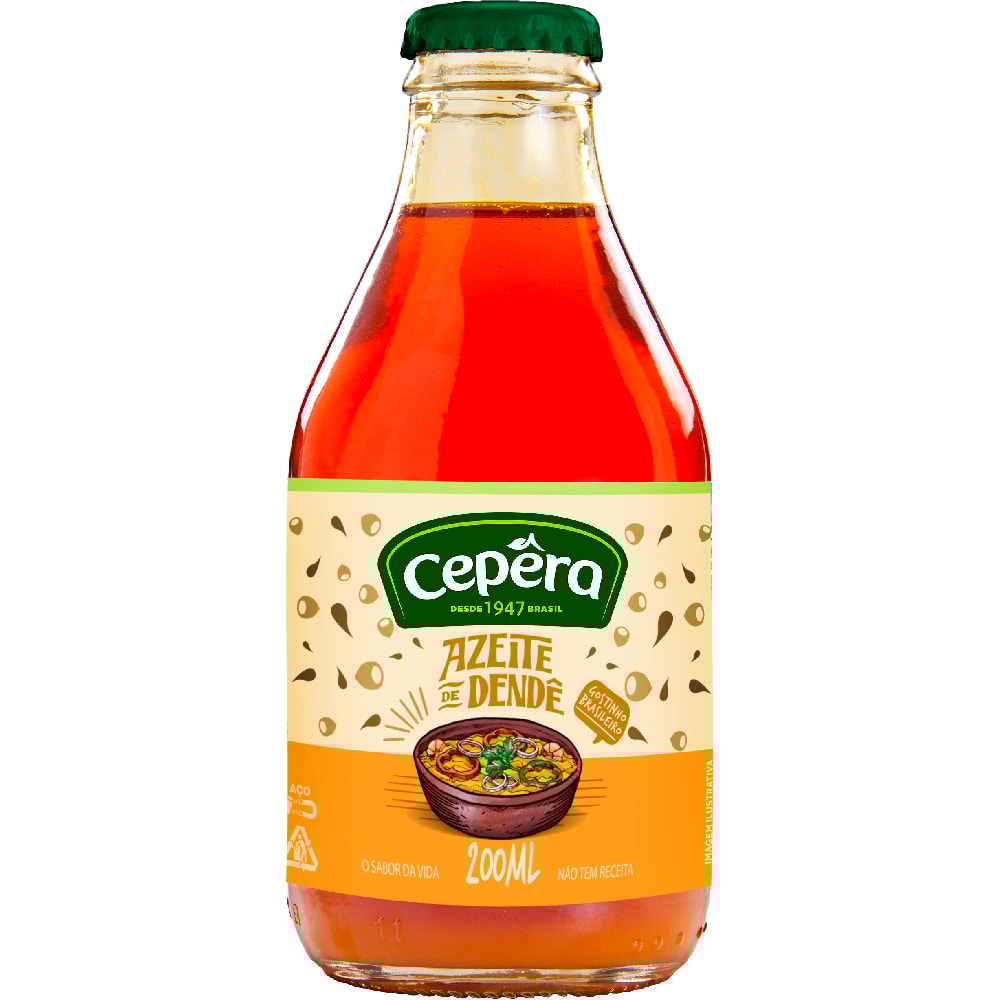 Azeite de Dendê Cepêra Vidro 200ml - Destro