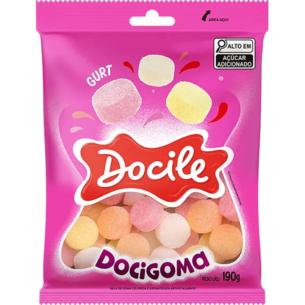 Bala de Goma Docile Docigoma Gurt 190g - Destro