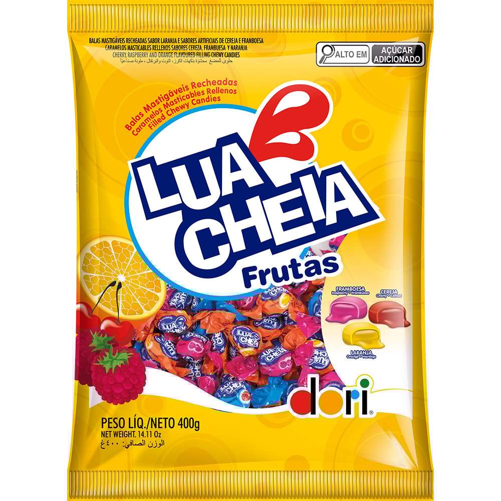 Bala Dori Lua Cheia Frutas 400g - Destro