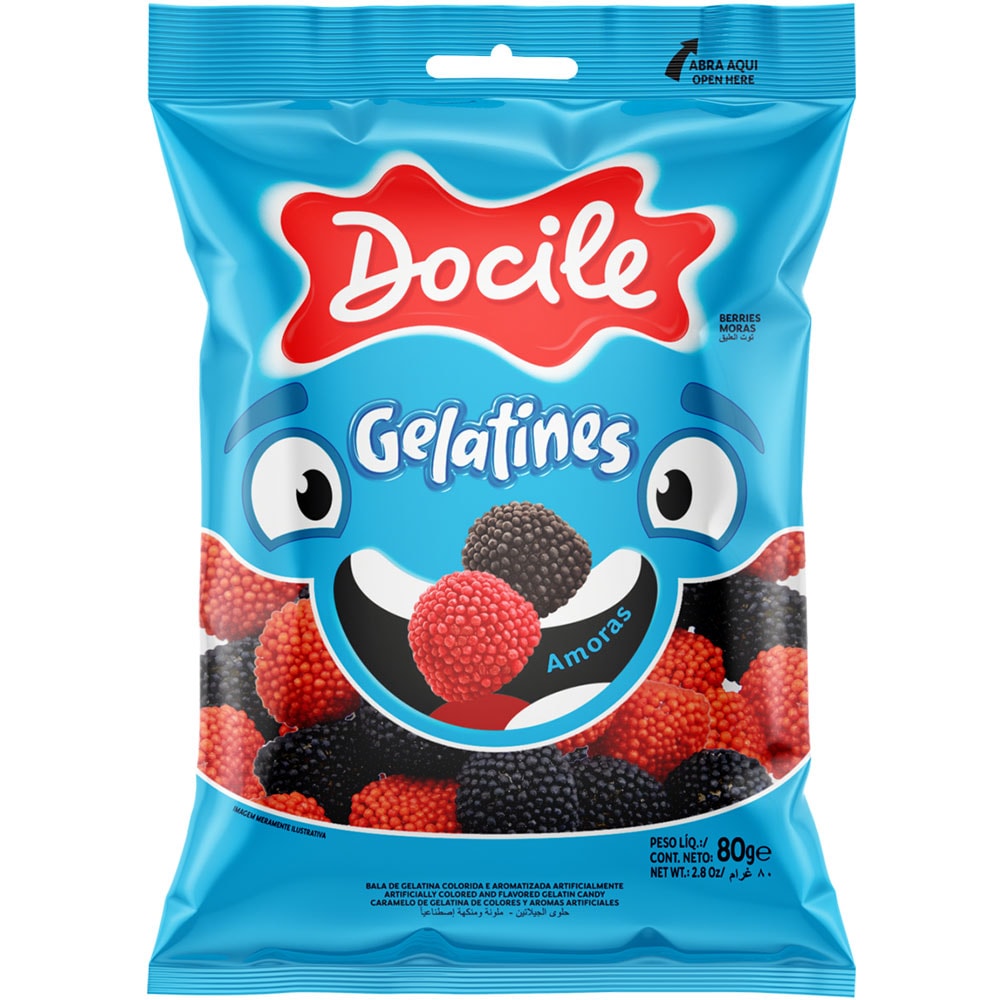 Bala Gelatines Docile Amora 80g - Destro Bala Gelatines Docile Amora 80g - Destro