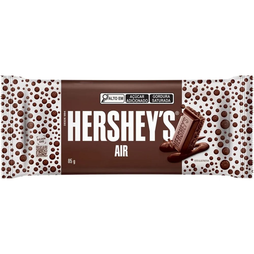 Barra de Chocolate ao Leite Hersheys Aerada 85g - Destro