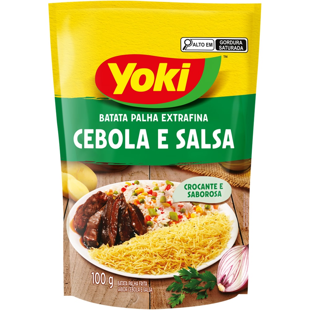 Batata Palha Extra Fina Yoki Cebola e Salsa 100g - Destro
