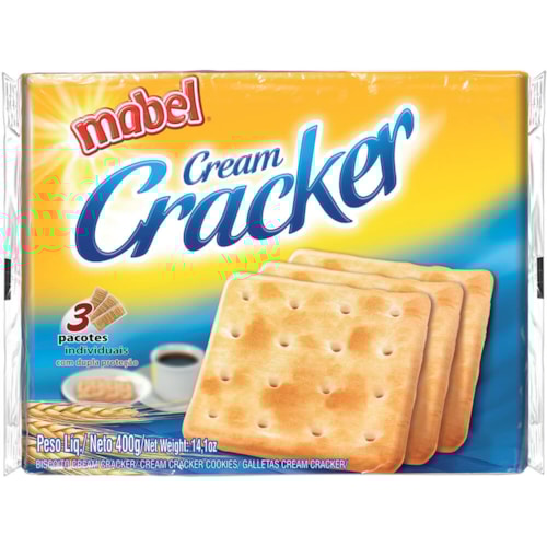 Biscoito Mabel Cream Cracker 400g - Destro Biscoito Mabel Cream Cracker 400g - Destro