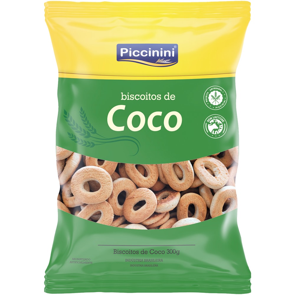 Biscoito Piccinini de Coco Rosquinha 300g - Destro