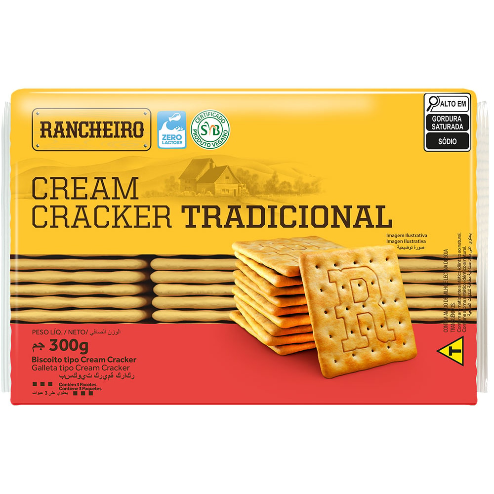 Biscoito Rancheiro Cream Cracker 300g Destro