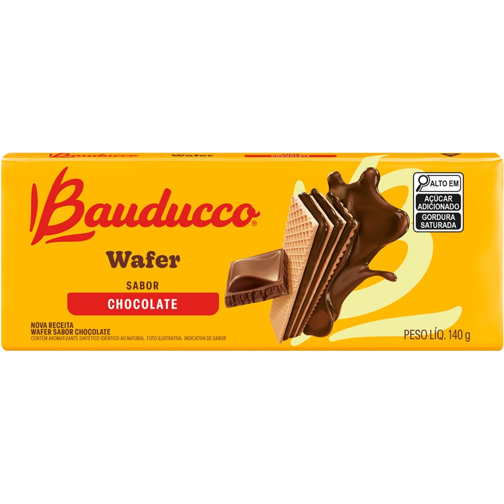 Biscoitos Wafers Bauducco 140g Chocolate - Destro