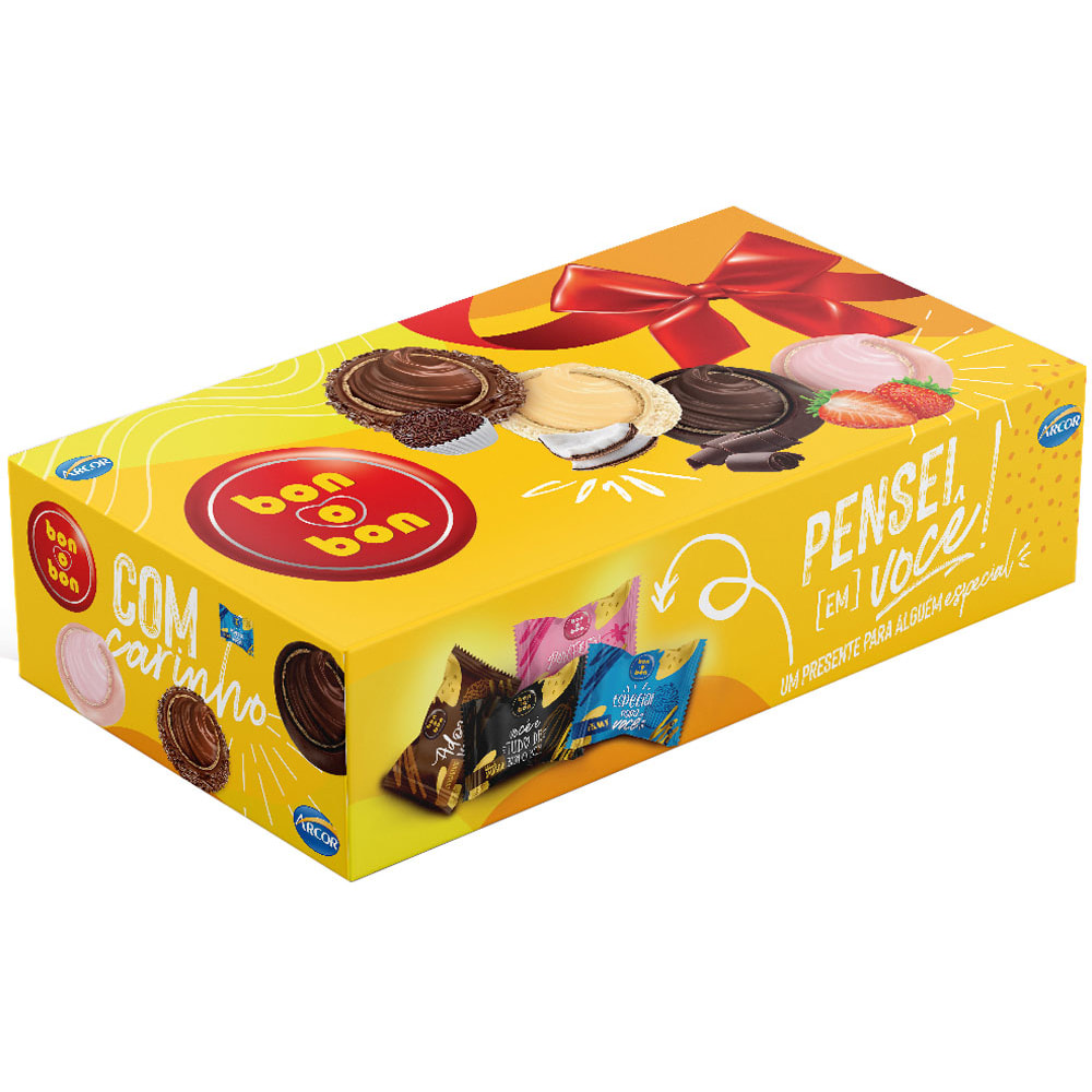 Bombom Bon O Bon Sortido Caixa 50 Unidades - Destro