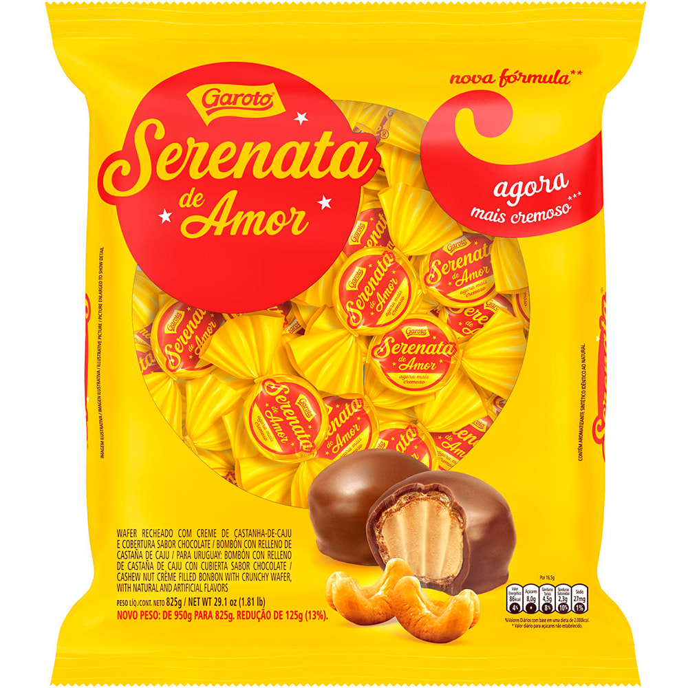 Bombom Serenata de Amor - Garoto 825g - Destro