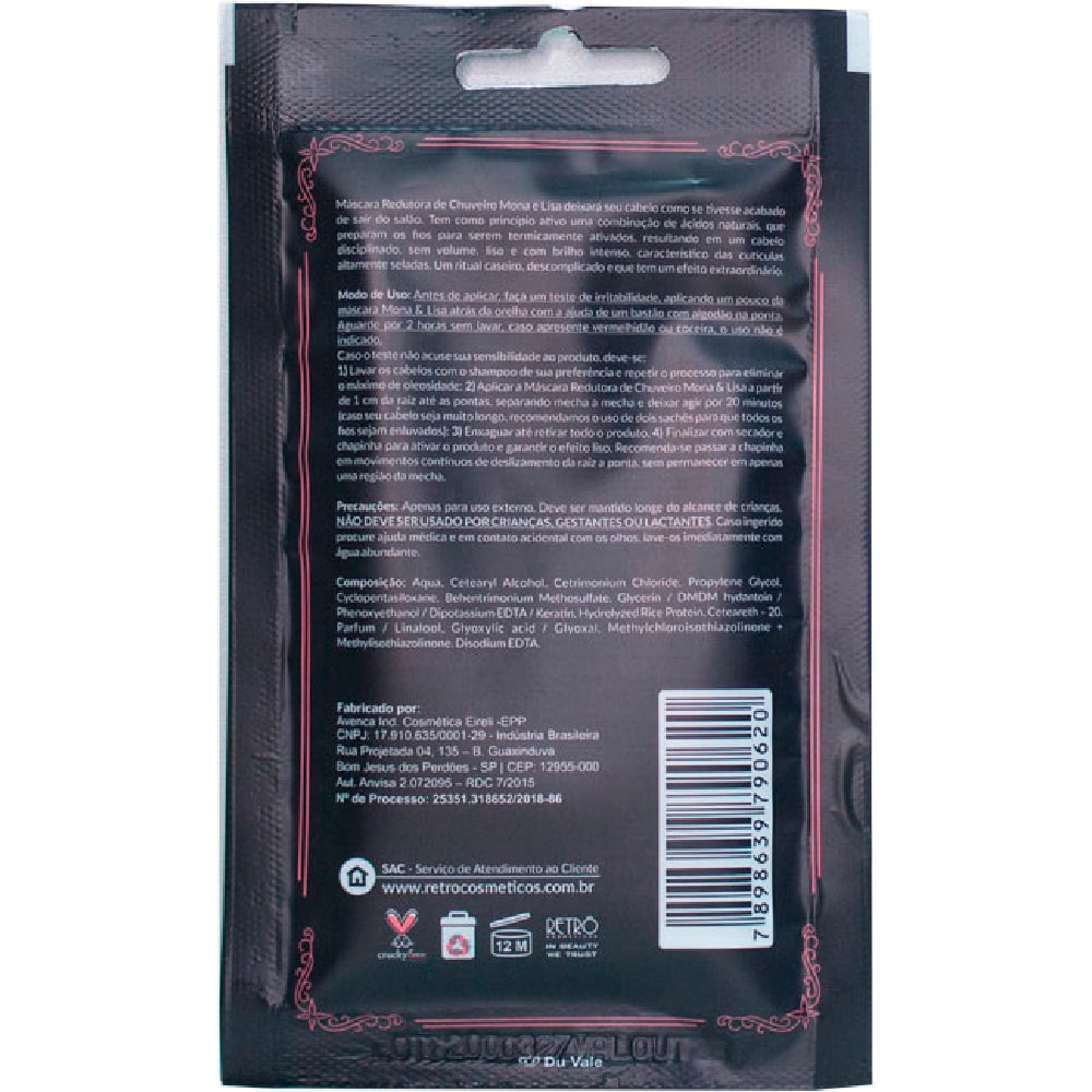 Botox de Chuveiro Retrô Mona & Lisa 50g - Destro