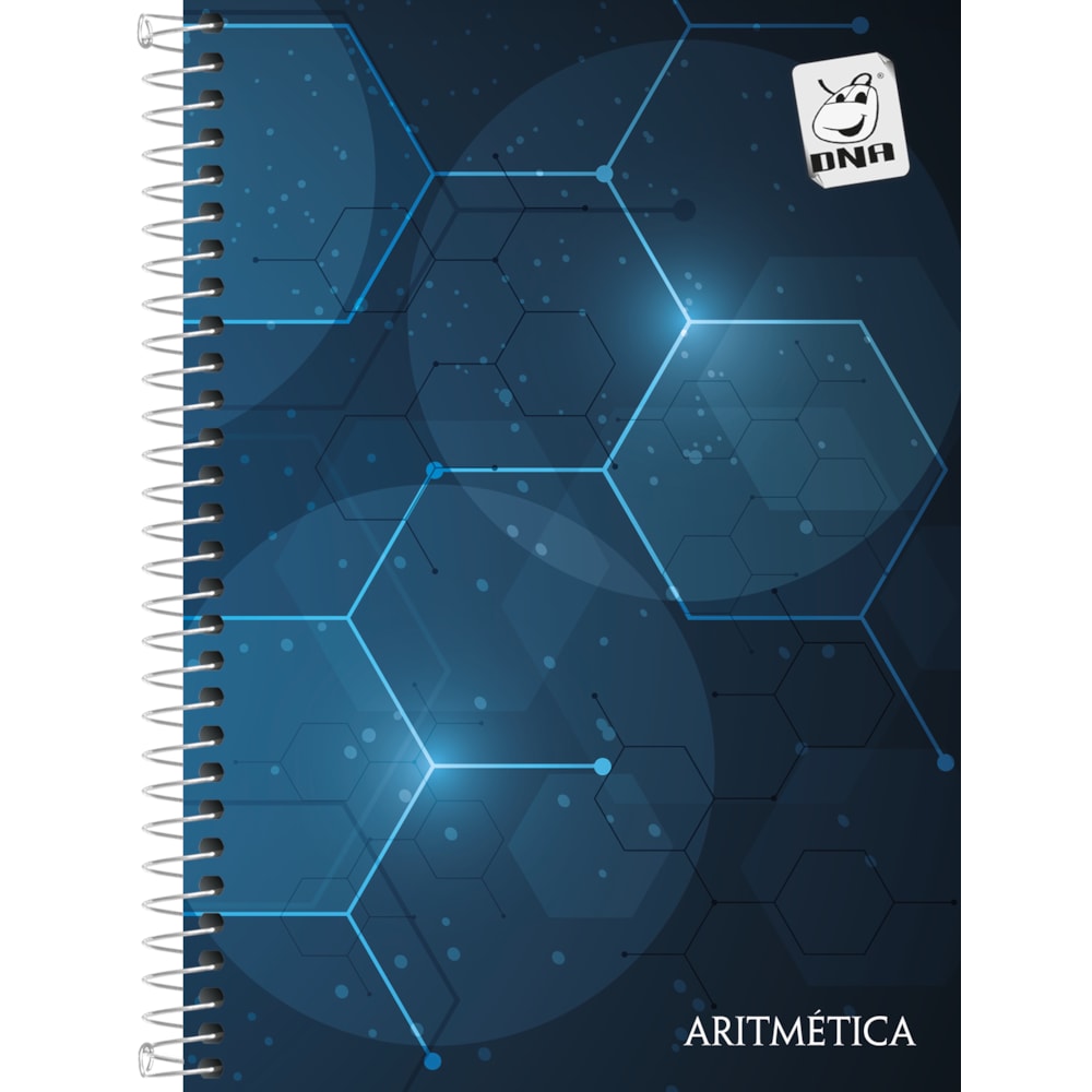 Caderno Capa Dura Aritmética 1/4 Espiral DNA 96 Folhas - Destro