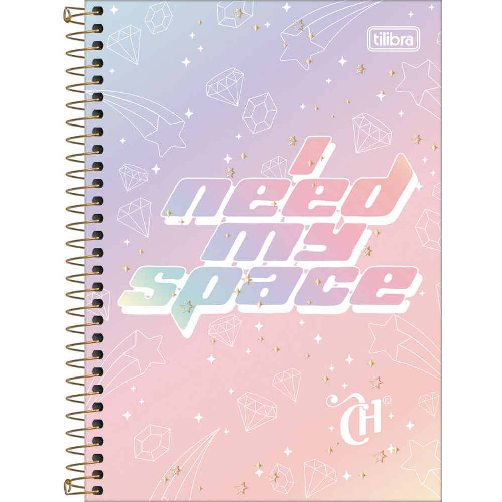 Caderno Capricho 1/4 Capa Dura Tilibra Espiral 80 Folhas - Destro