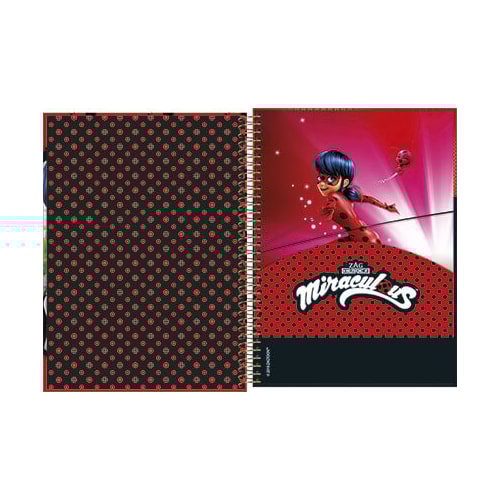 Caderno Universitário Tilibra 1 Matéria Miraculous Ladybug 96 Folhas ...
