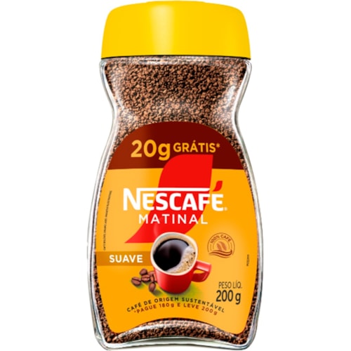 Café Solúvel Nescafé Matinal Suave Leve 200g Pague 180g - Destro