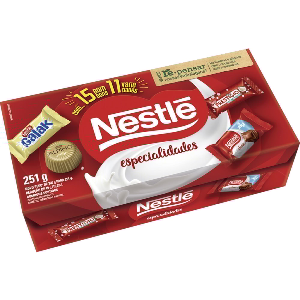 Caixa de Bombom Nestlé Especialidades 251g - Destro
