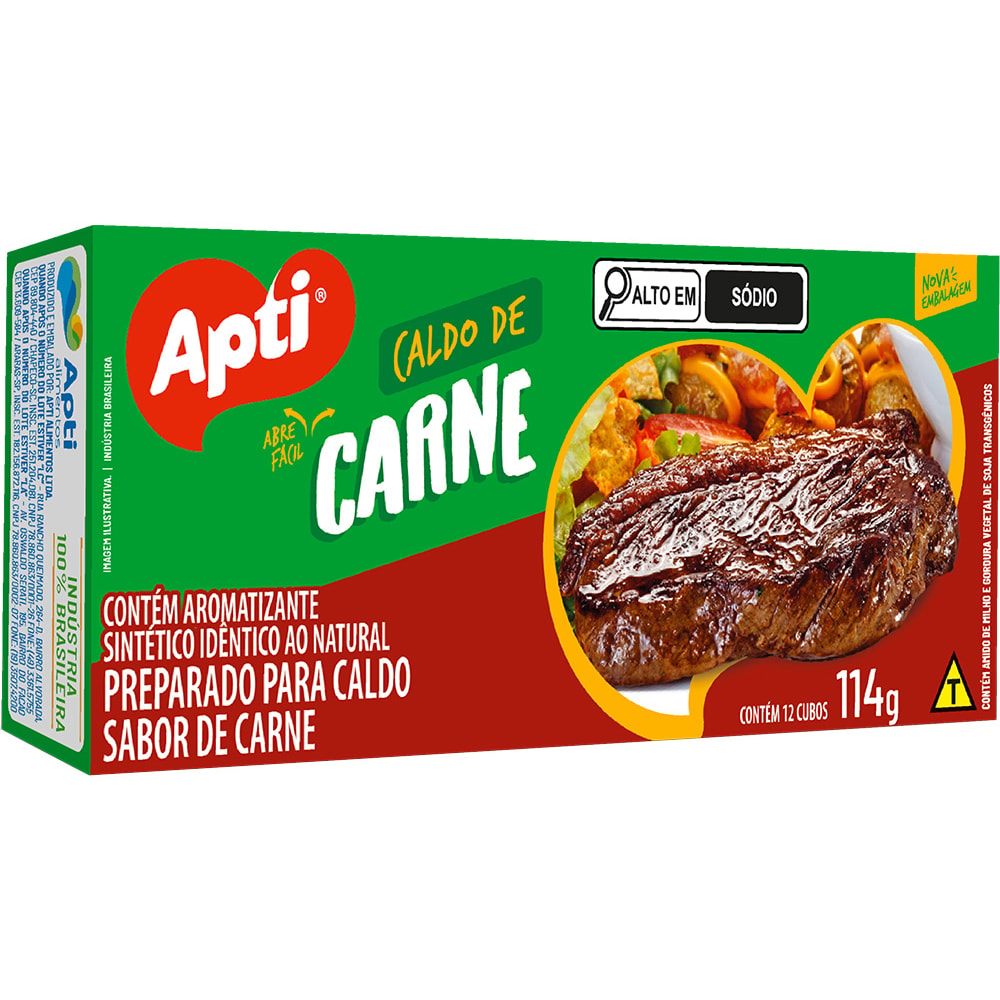 Caldo Apti Sabor Carne 114g - Destro