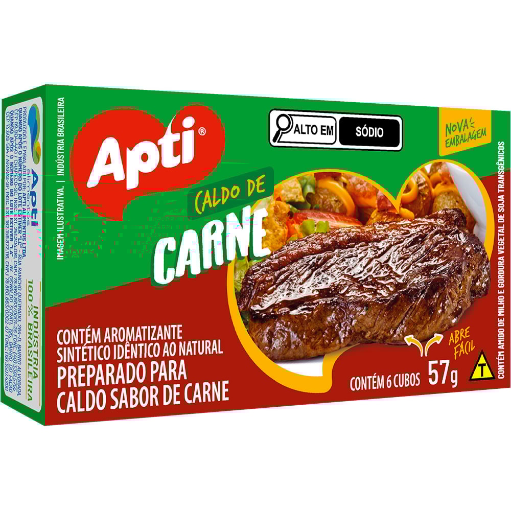 Caldo Apti Sabor Carne 57g - Destro