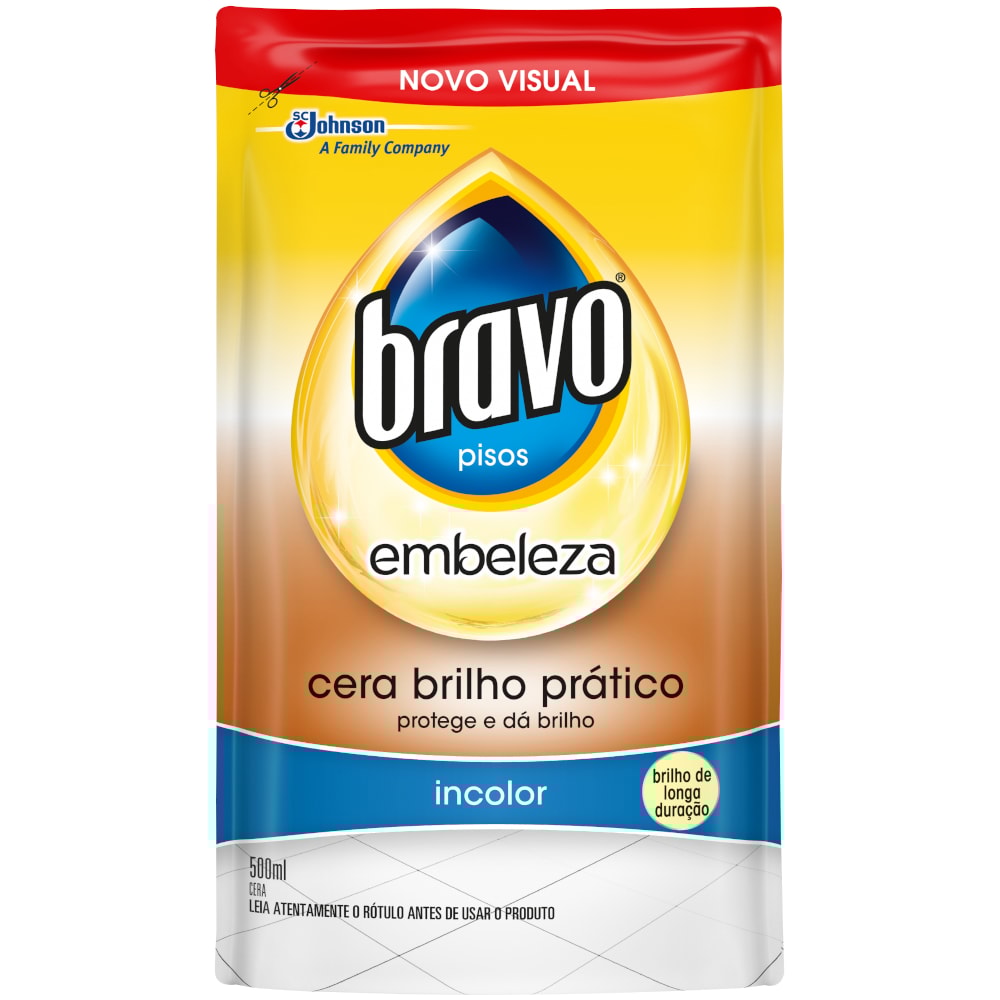 Cera Líquida Bravo Classic Refil 500ml Incolor - Destro