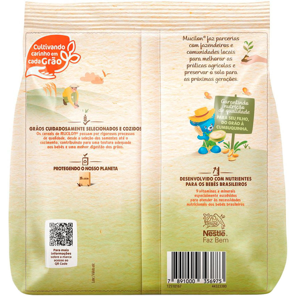 Cereal Infantil Mucilon Sabor Milho Sachê 360g - Destro