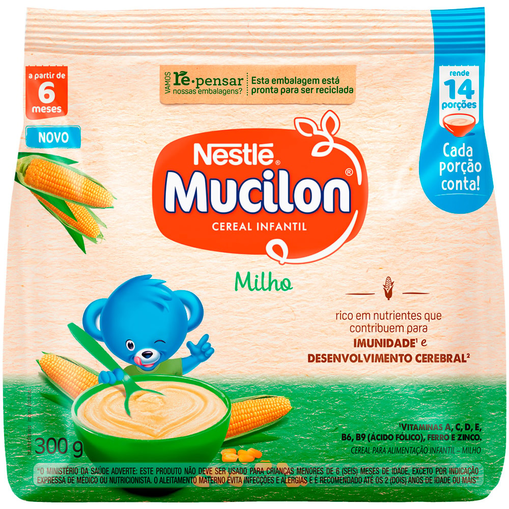 Cereal Infantil Mucilon Sabor Milho Sachet 300g - Destro