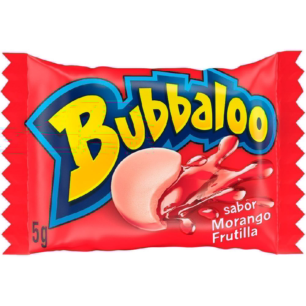 Chicletes Bubbaloo Morango 300g 60 unidades - Destro