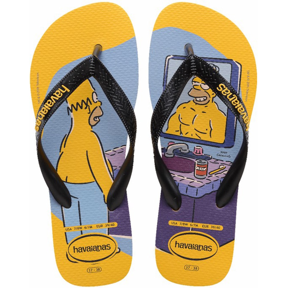 Chinelo Havaianas Simpsons Amarelo Pop 39/40 - Destro