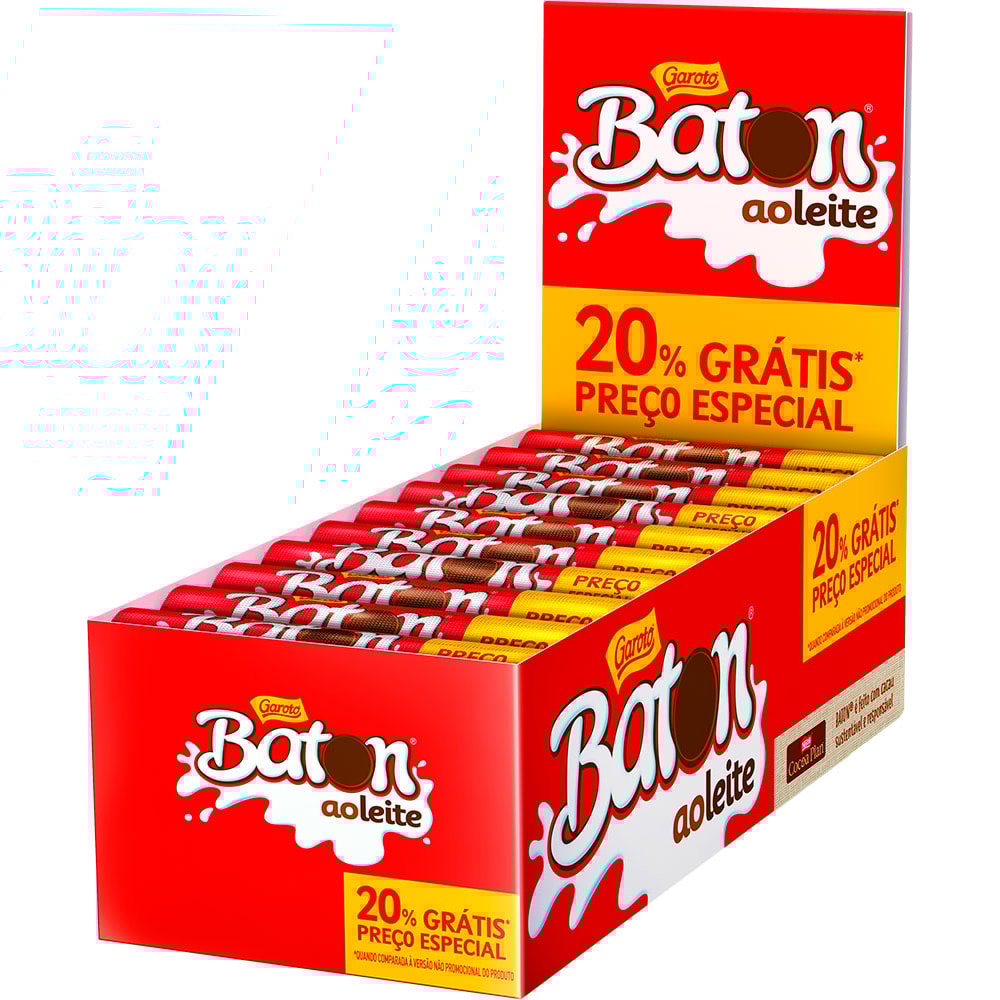 Chocolate Baton Ao Leite 30Un 16g Promo - Destro