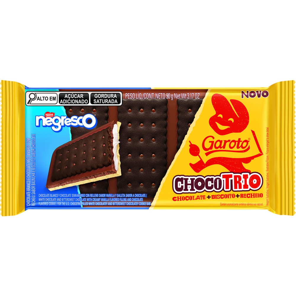 Chocolate Garoto Negresco ChocoTrio 80g - Destro