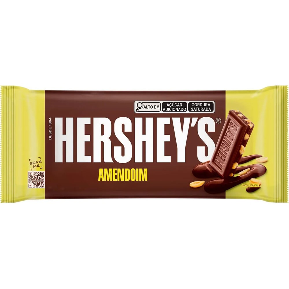 Chocolate Hershey's em Barra Amendoim 82g - Destro