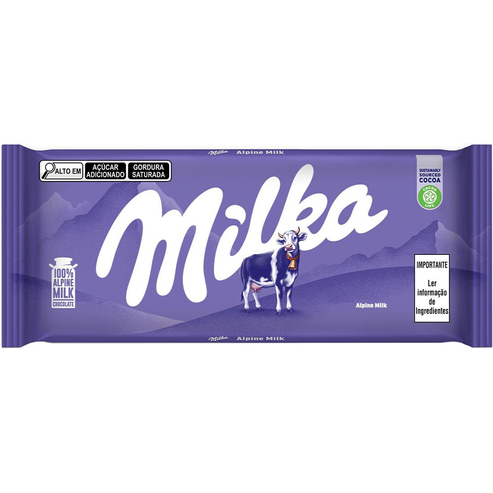 Chocolate Milka Ao Leite Alpine Milk Em Barra 100g - Destro