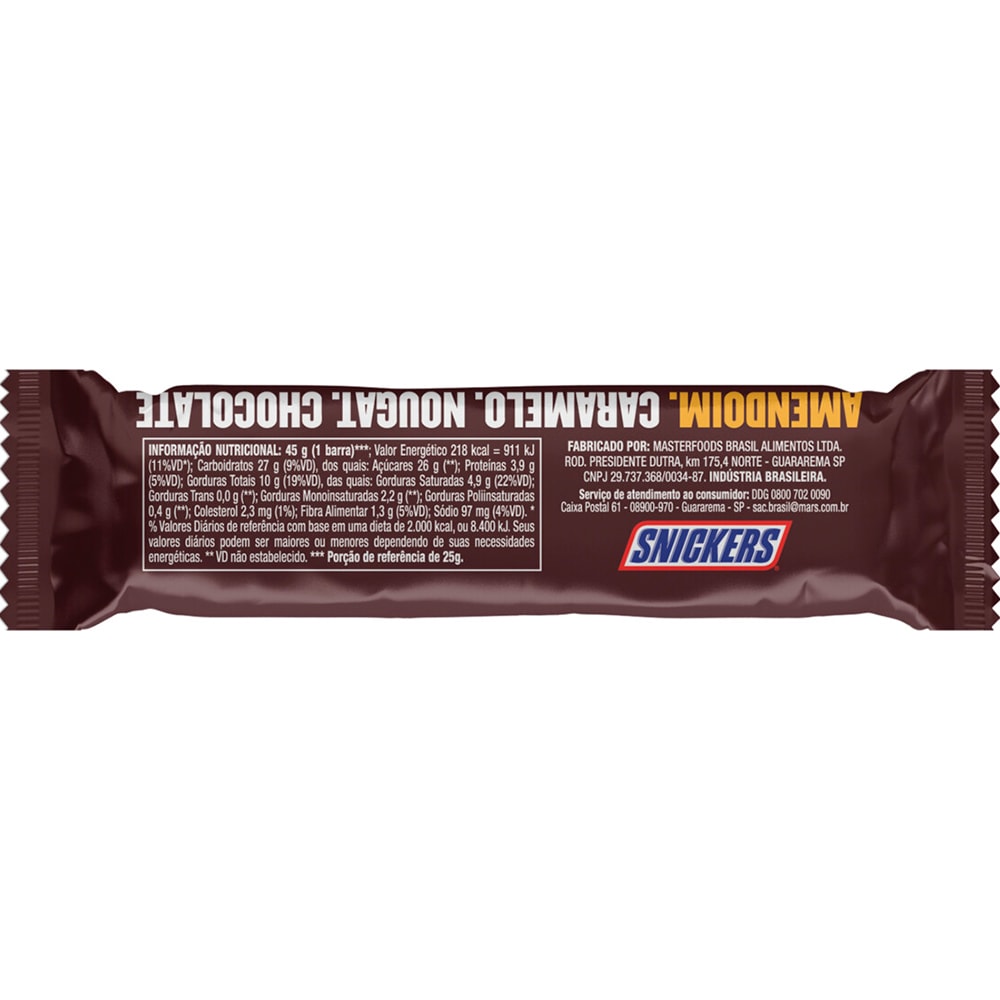 Chocolate Snickers Original 45g - Destro