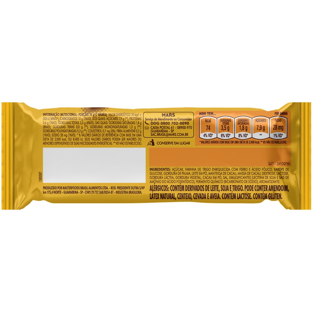 Chocolate Twix Original 15g - Destro