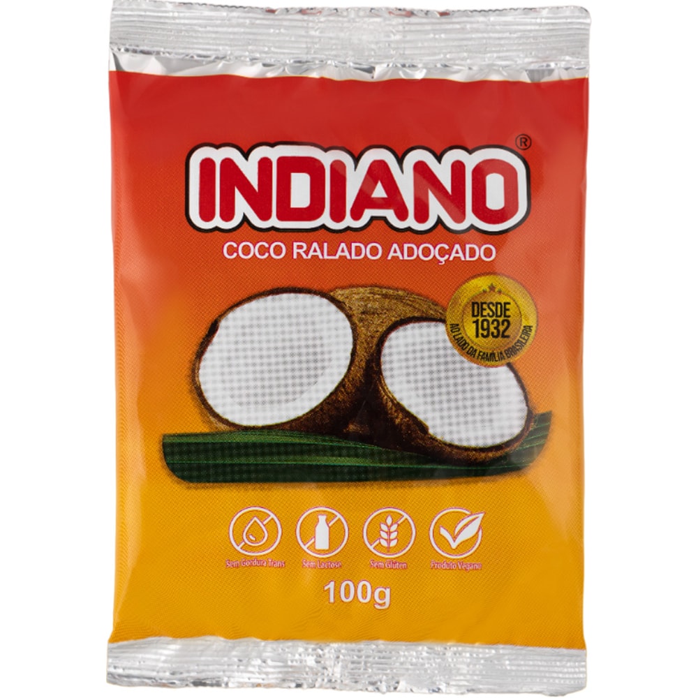 Coco Ralado Indiano Açucarado 100g - Destro