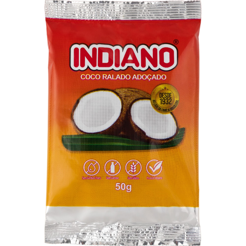 Coco Ralado Indiano Açucarado 50g - Destro