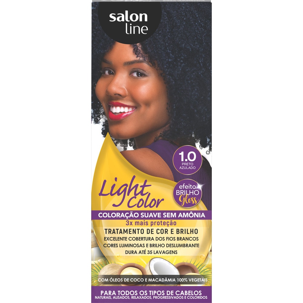 Coloração Temporária Salon Line Light Color Preto Azulado 1.0 - Destro
