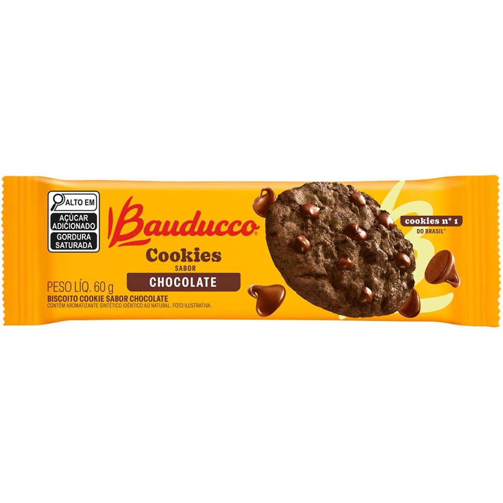 Cookies Bauducco Chocolate 60g - Destro