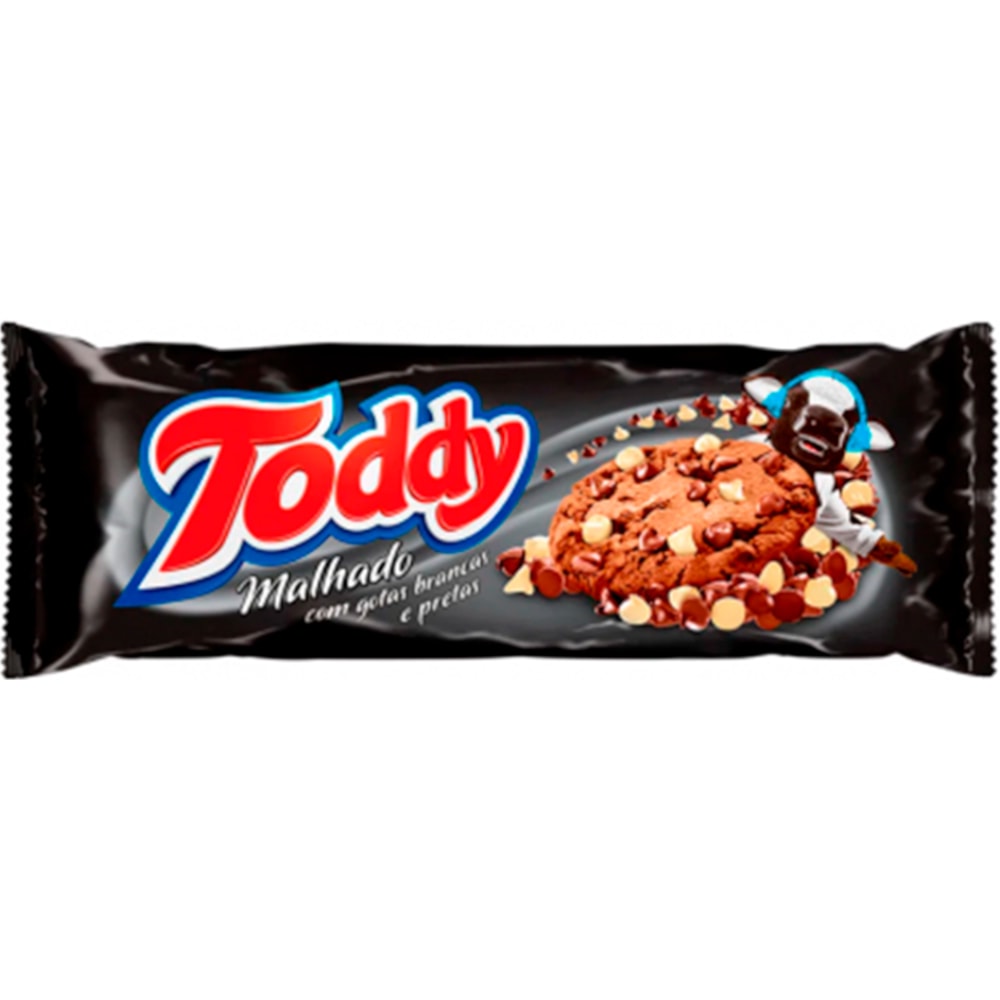 Cookies Toddy Chocolate Malhado Gotas Brancas e Pretas 57g - Destro