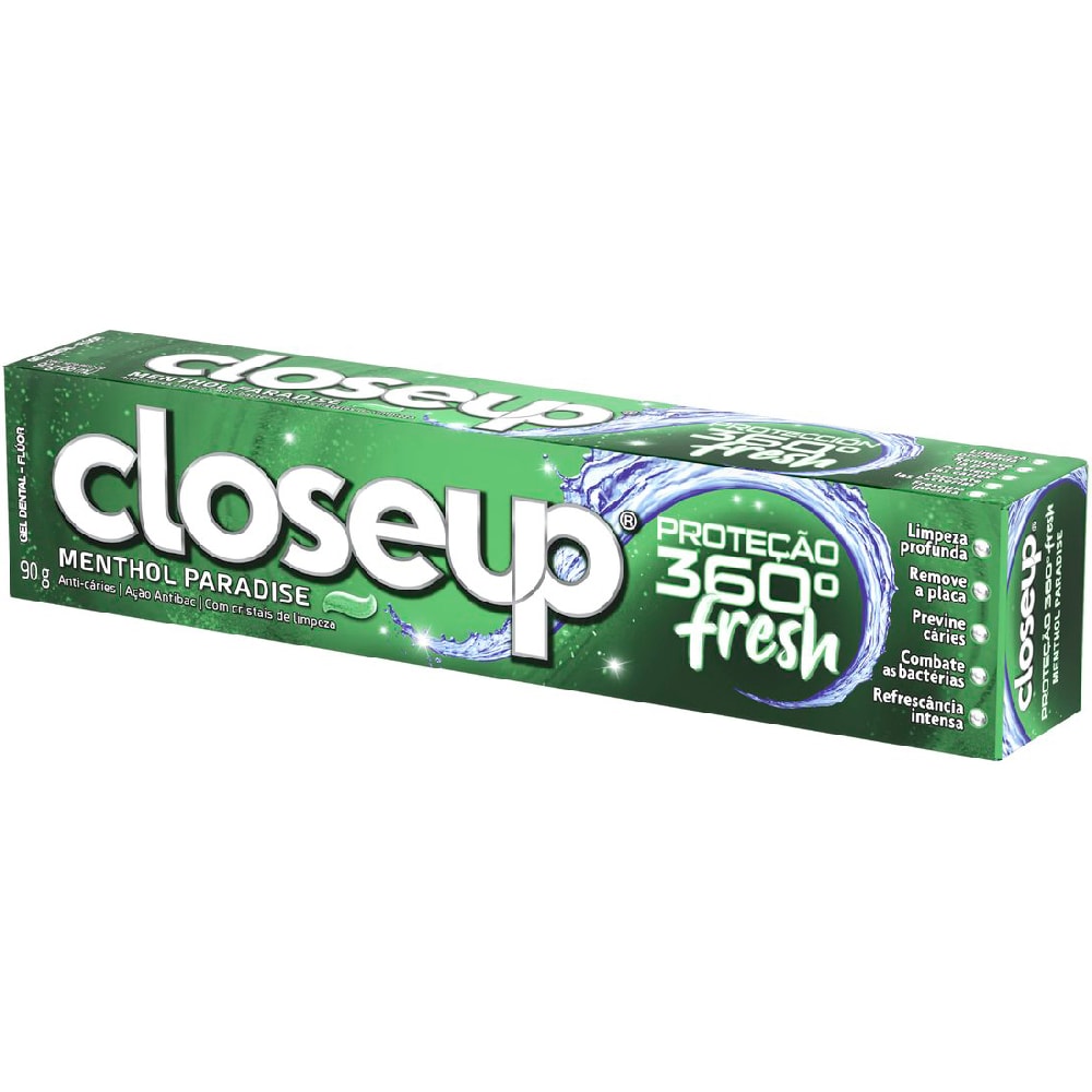 Creme Dental Closeup Proteção 360º Fresh Menthol Paradise 90g - Destro