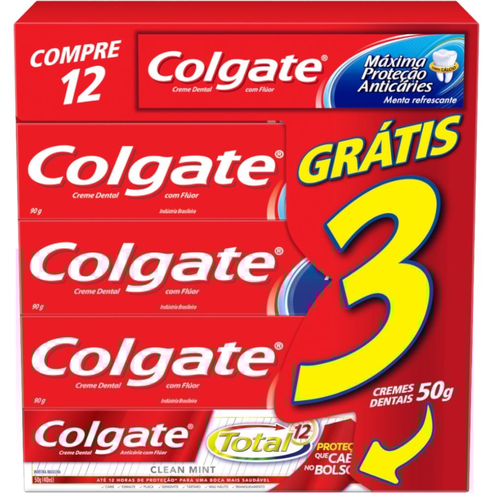 Creme Dental Colgate Máxima Proteção Anticárie 50g Promocional - Destro