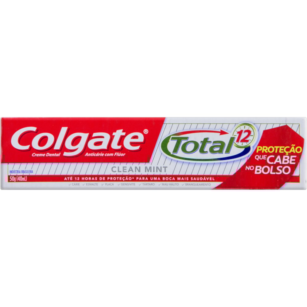 Creme Dental Colgate Total 12 Clean Mint 50g - Destro